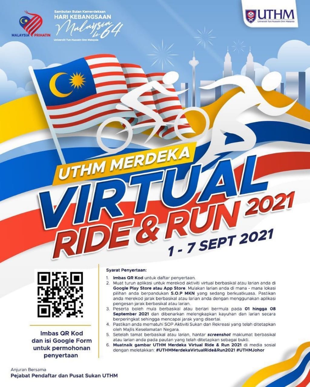 UTHM Merdeka Virtual Ride & Run 2021 • MYC! Malaysian Youth Community