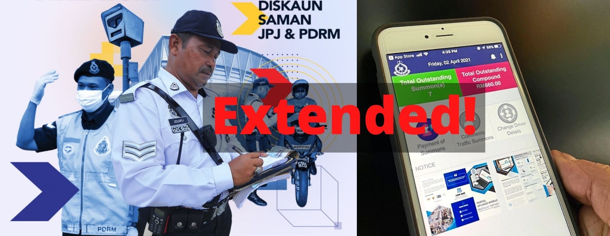 JPJ & PDRM Extend Summons Discount Offer! • MYC! Malaysian Youth Community