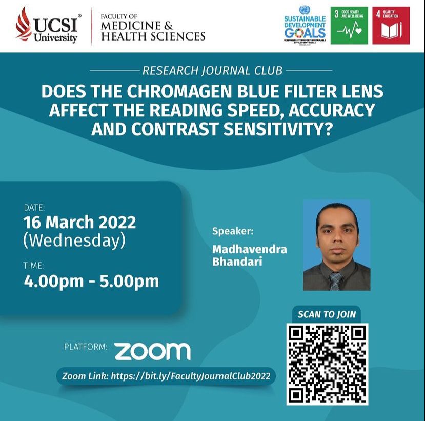 DOES THE CHROMAGEN BLUE FILTER LENS AFFECT THE READING SPEED, ACCURACY ...
