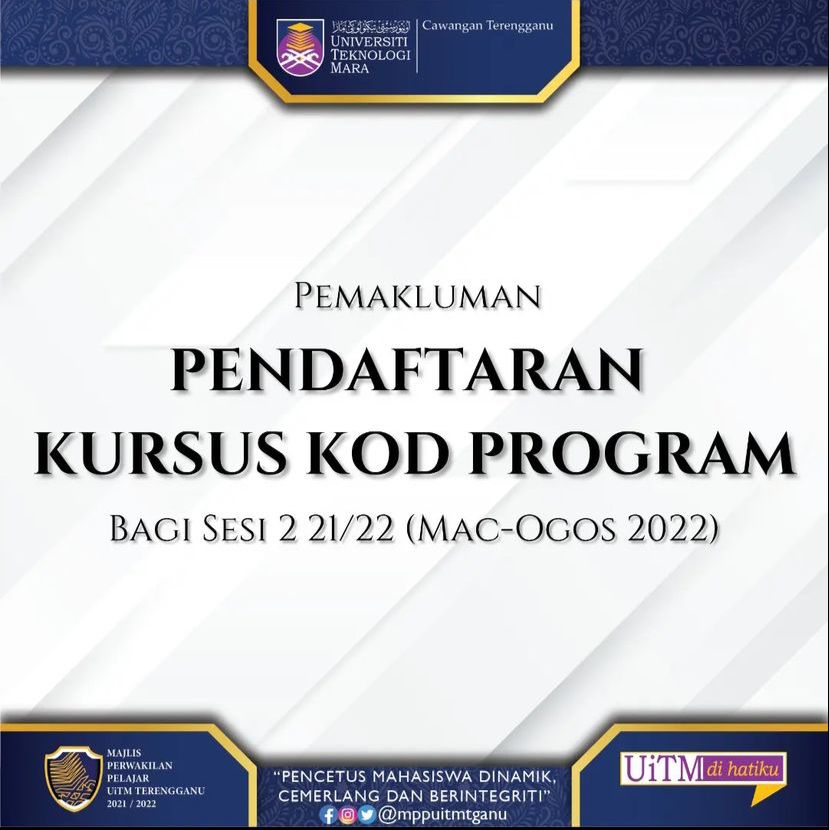 PENDAFTARAN KURSUS KOD PROGRAM • MYC! Malaysian Youth Community